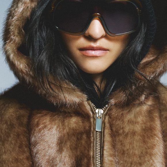 H&M | Jackets & Coats | Nwt Hm Cozy Brown Fur Hooded Coat | Poshmark